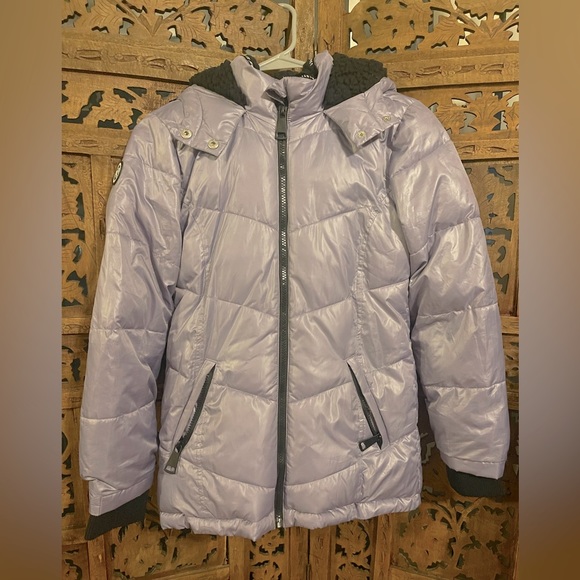 Justice | Jackets & Coats | Warm Winter Puffer Jacket Black Sherpa ...